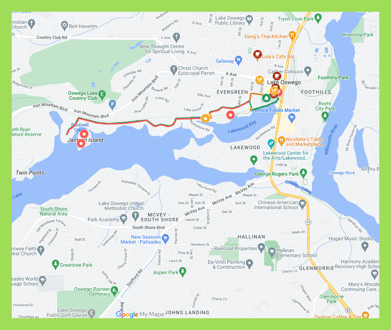 Walking Lake Oswego: Millennium Park, Oswego Lake, Lakewood Bay ...